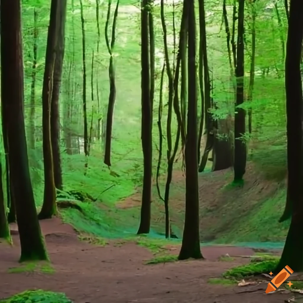 Forest scenery on Craiyon