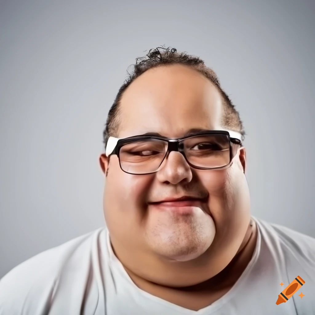 Smiling scientist man with glasses on light gray background on Craiyon