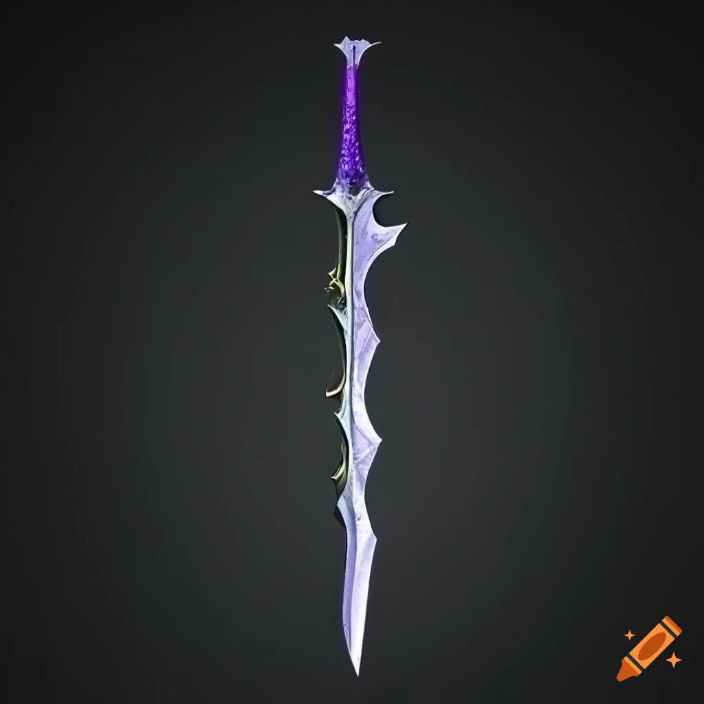 Magic curved fantasy sword on Craiyon