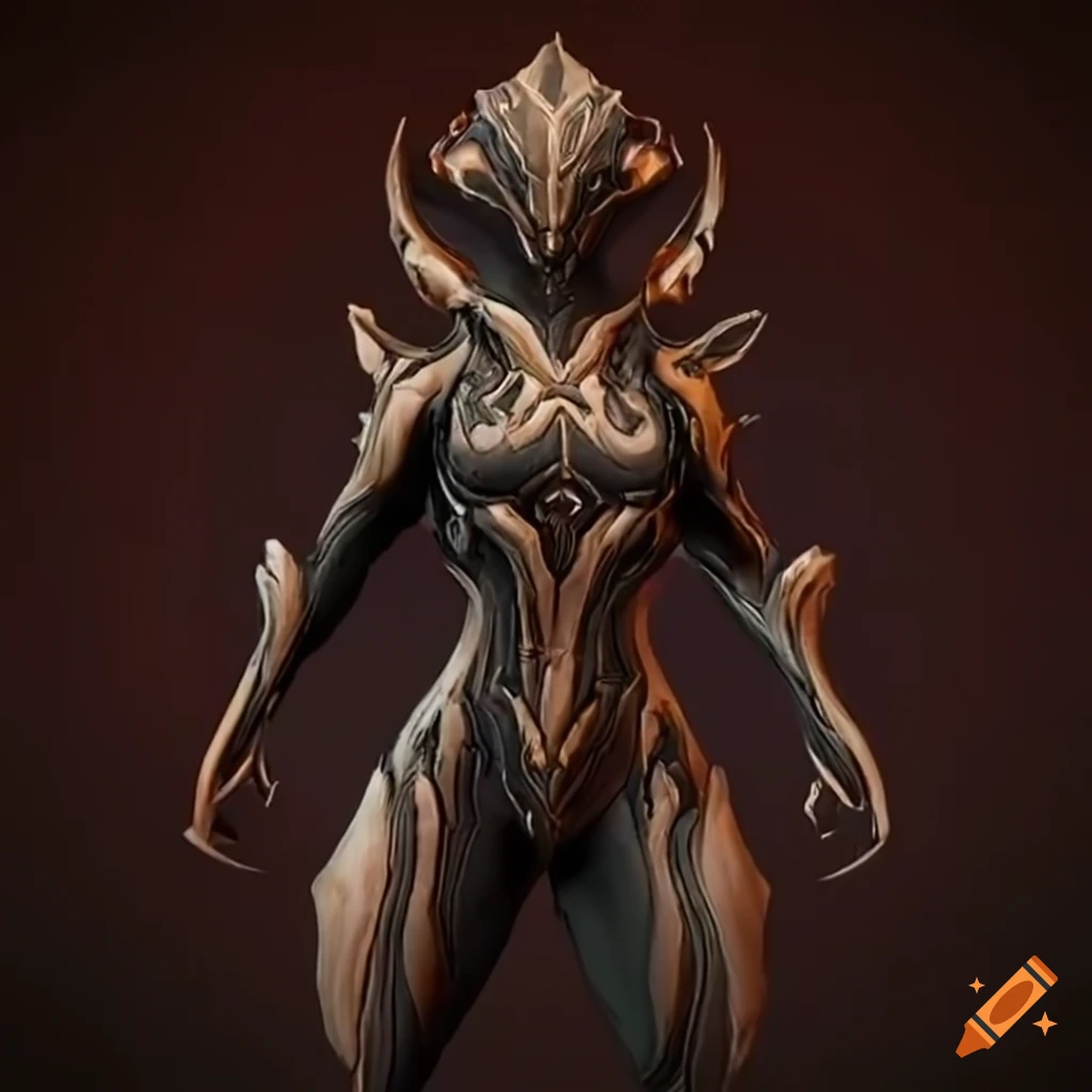 Dragon-inspired hulking warframe on Craiyon