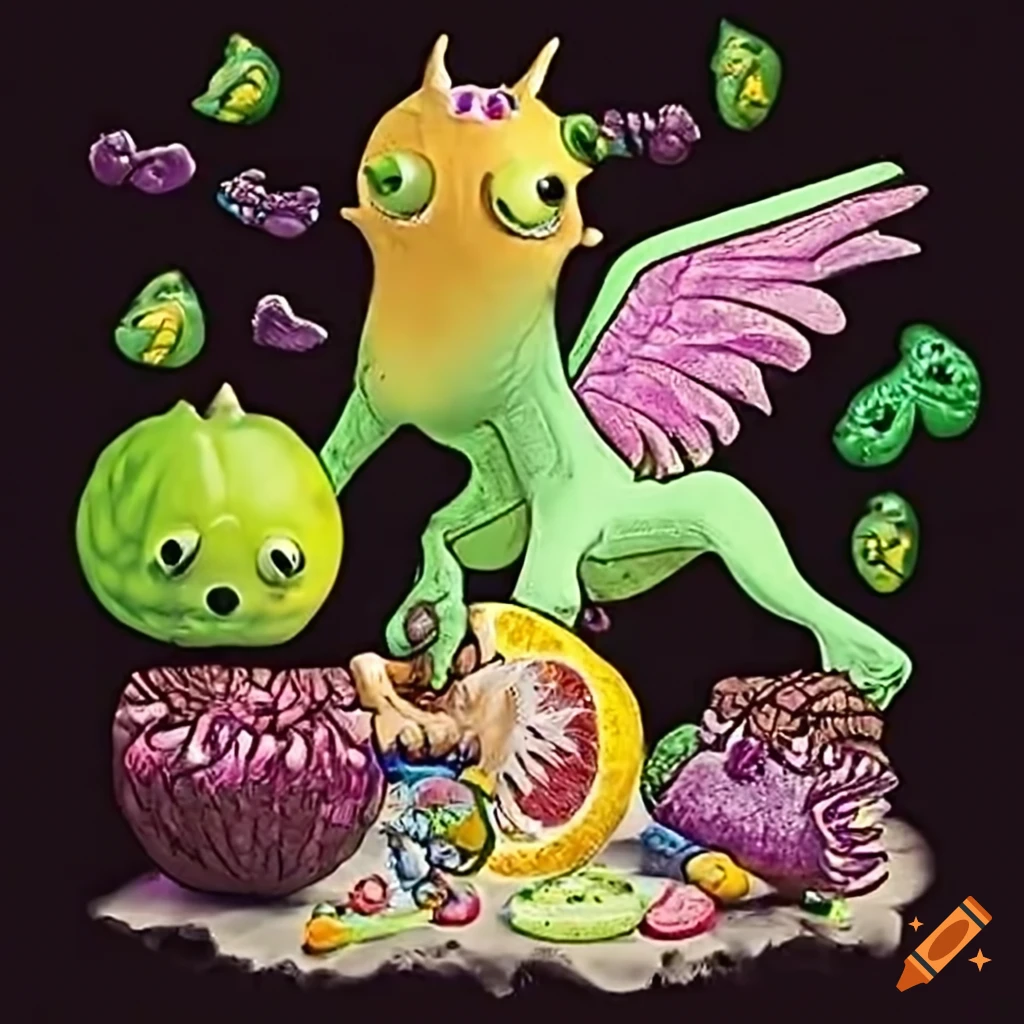 Mythical creatures in a forest with a playful mutant omega mart lemon ...