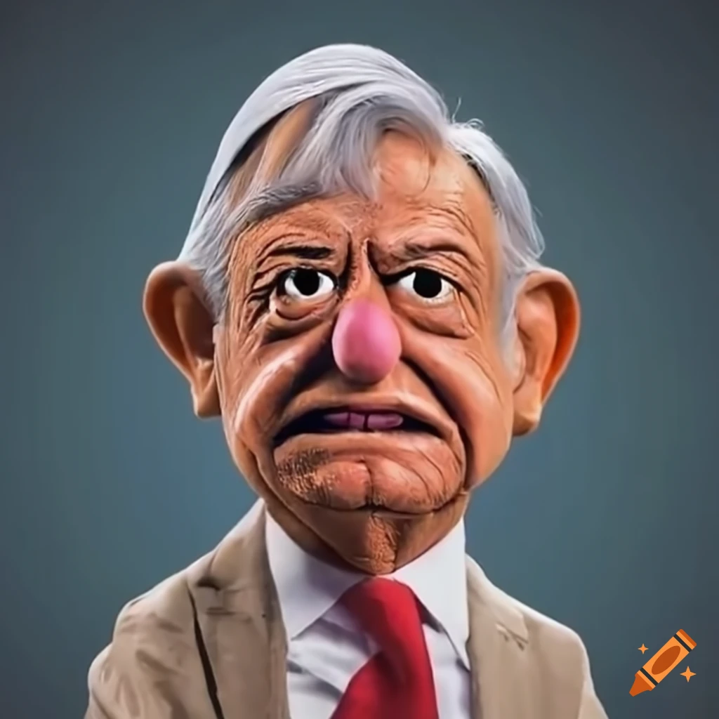 Amlo puppet with crying face in muppet style on Craiyon