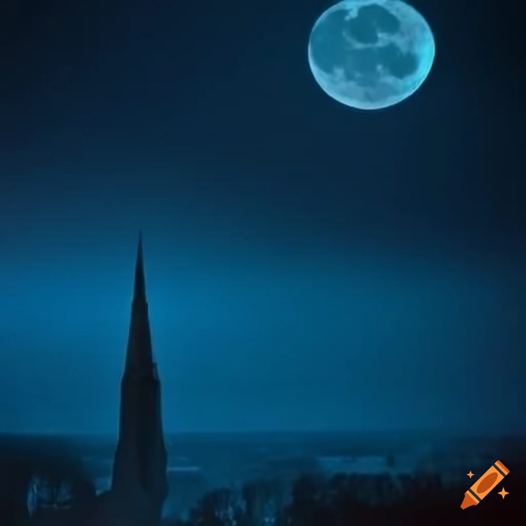 Moonlight shining on a serene night on Craiyon