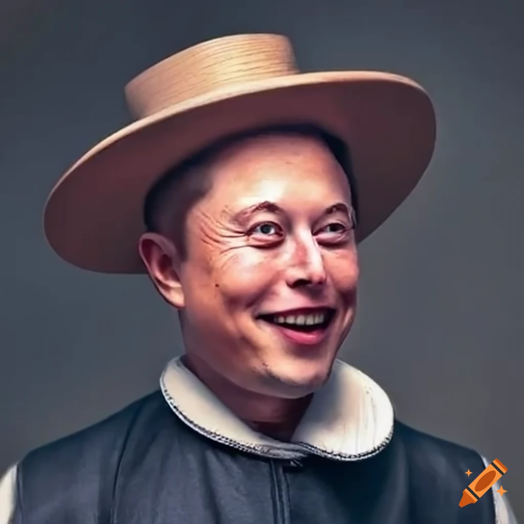 Elon Musk in an Amish attire with a beard on Craiyon