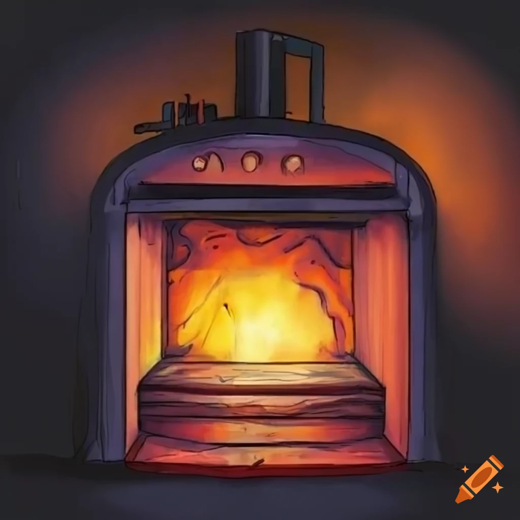 Basement furnace drawing on Craiyon