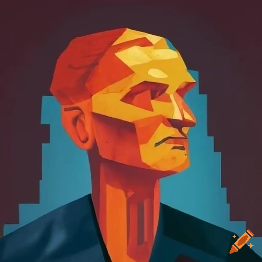 Soviet constructivism worker art on Craiyon