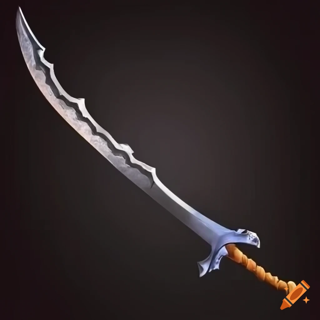 Mythic curved sword on Craiyon