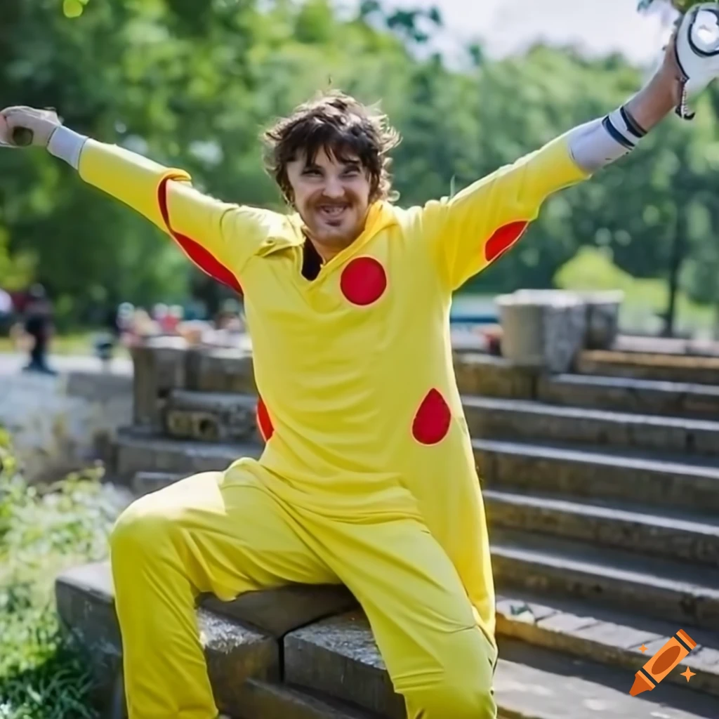 Pedro pascal in pikachu cosplay on Craiyon