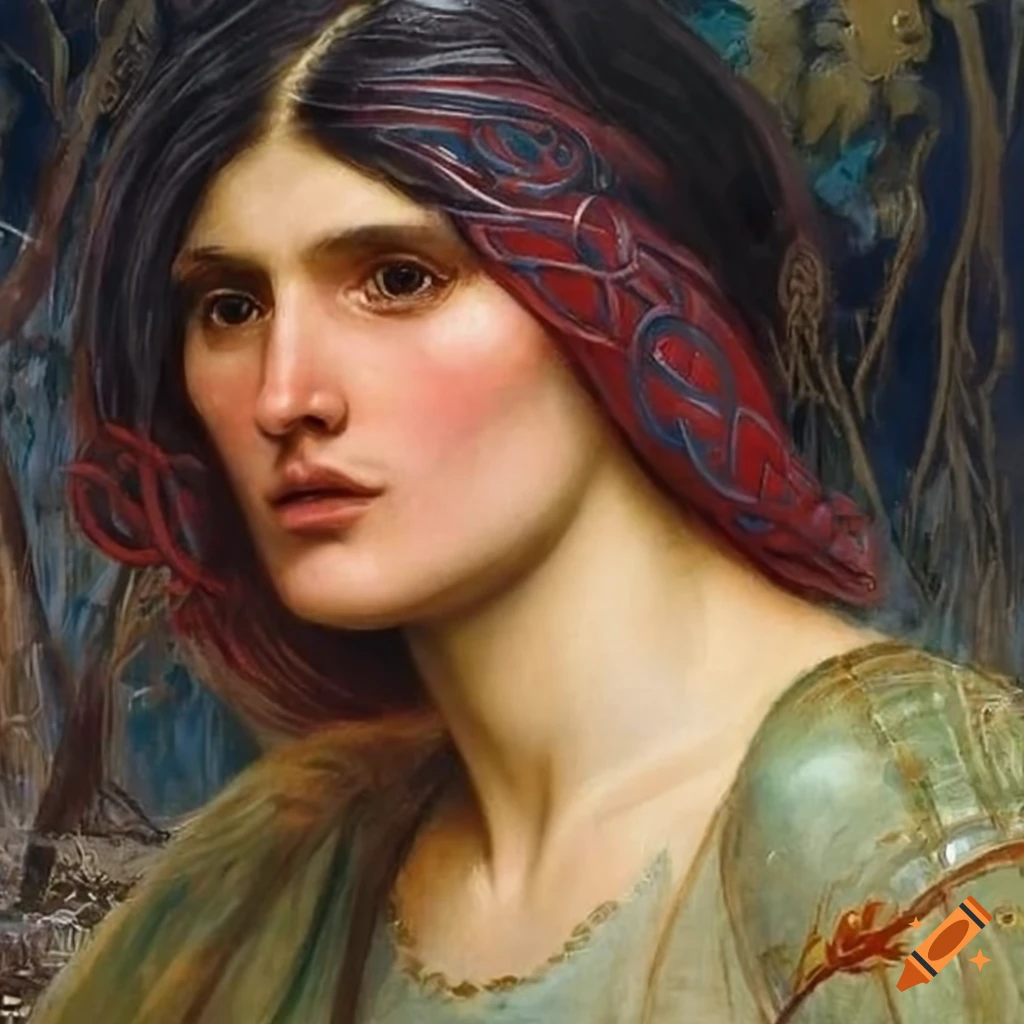 Painting of mythical Ukrainian Nyavka and Irish Selkie with Celtic and ...