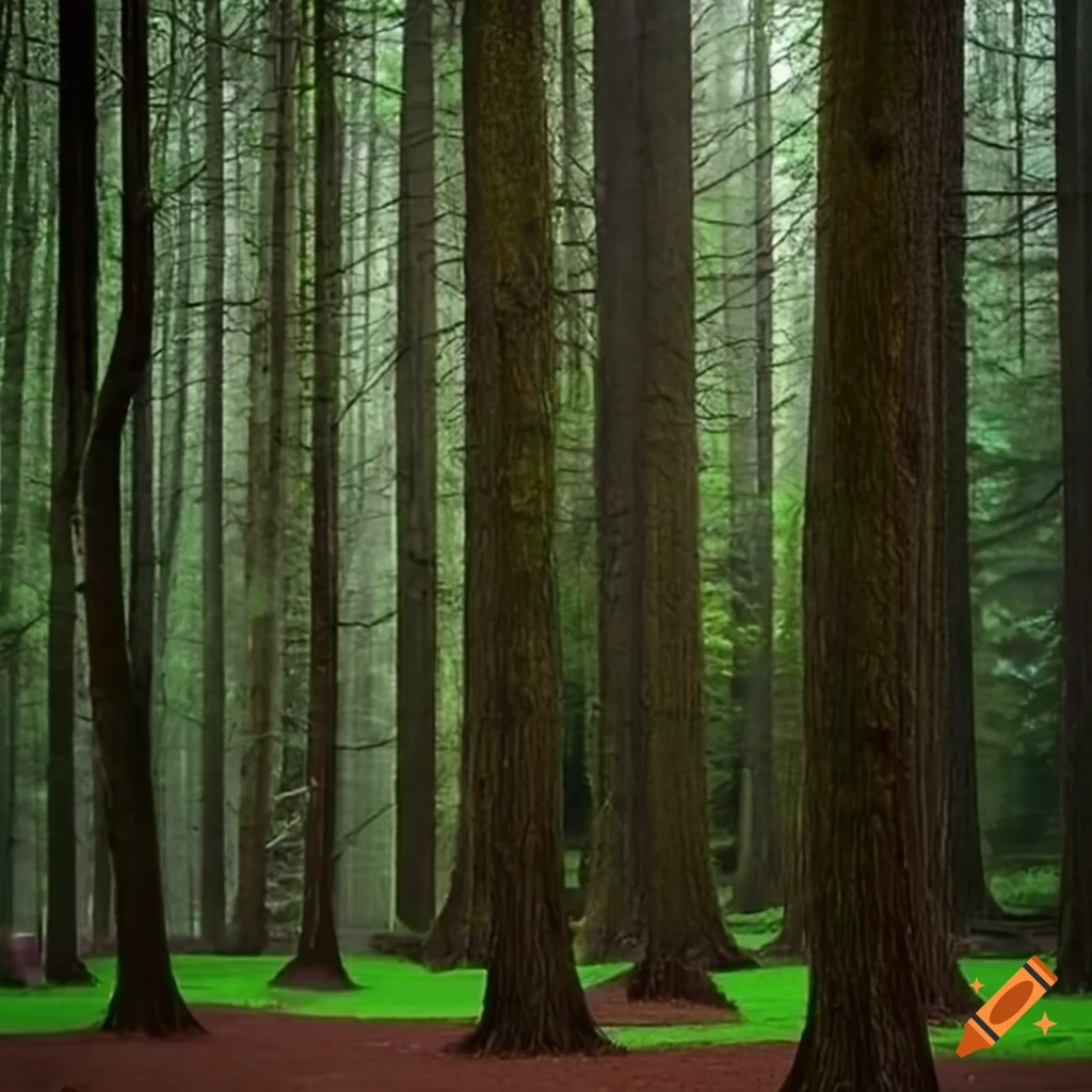 Forest scenery on Craiyon