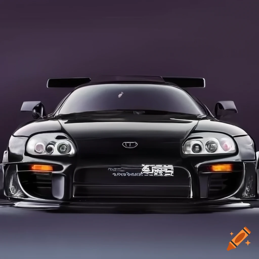 Toyota supra mk4 in black on Craiyon