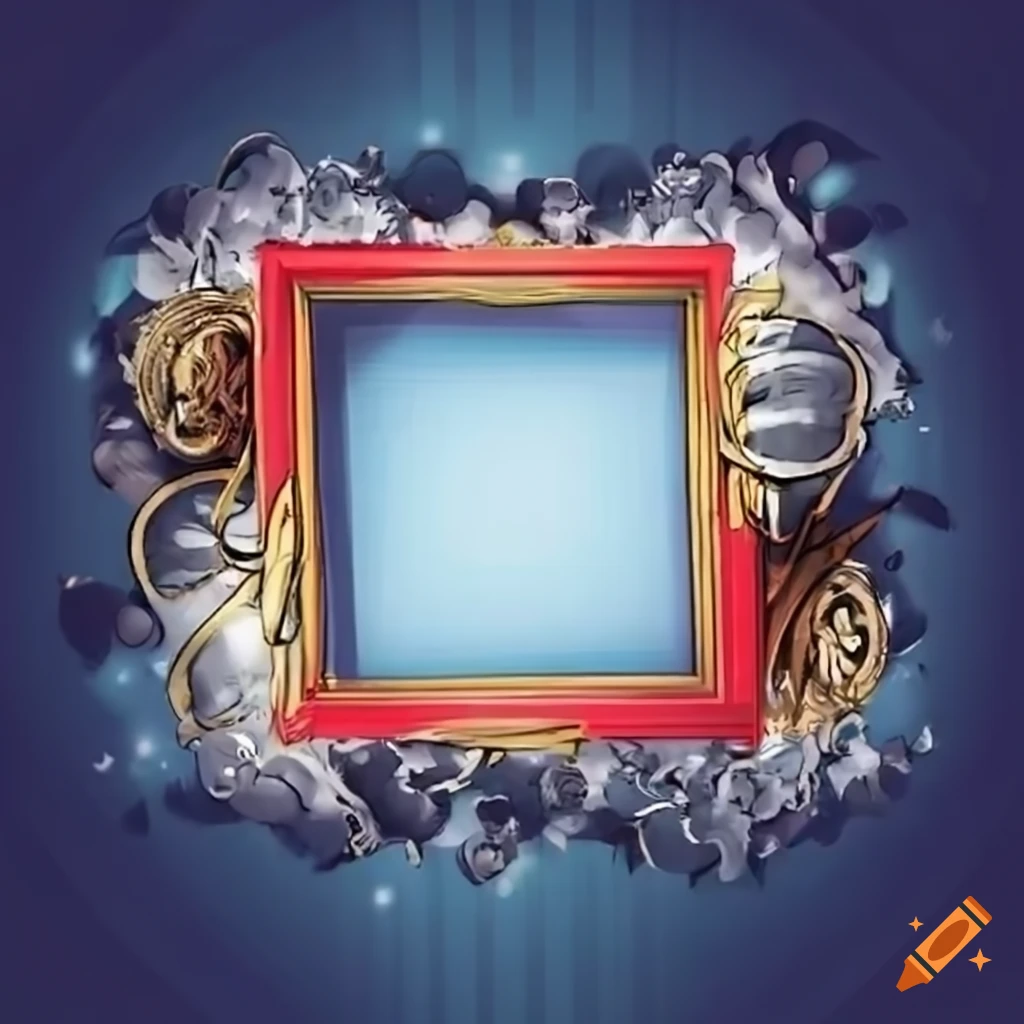 Boxing championships design on 2d square frame border on Craiyon