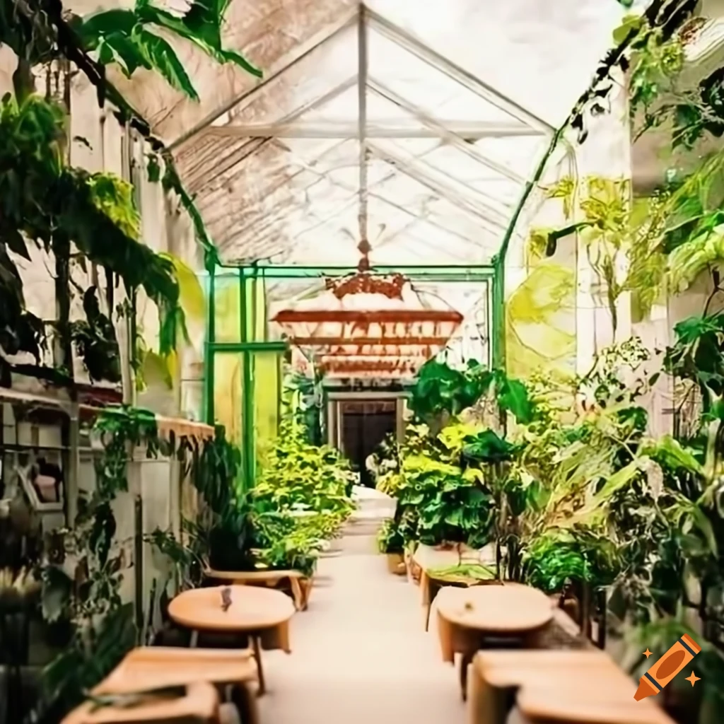 Greenhouse coffee shop on Craiyon