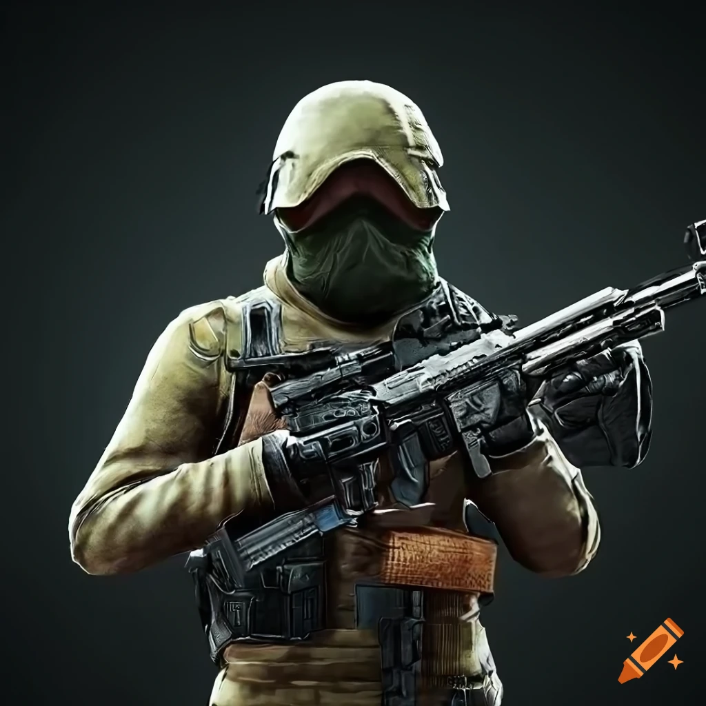 Character from escape from tarkov as a unique nft collectible on Craiyon