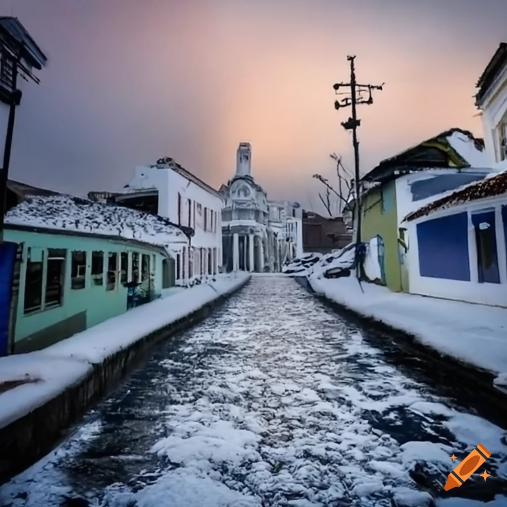 Salvador, brazil in snowy weather on Craiyon
