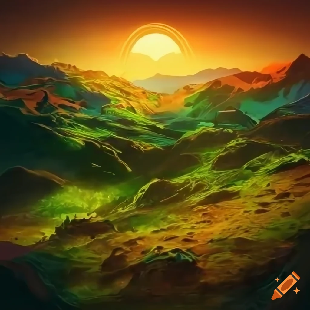 Detailed 4k fantasy sci-fi MMO concept art of colorful environment with ...