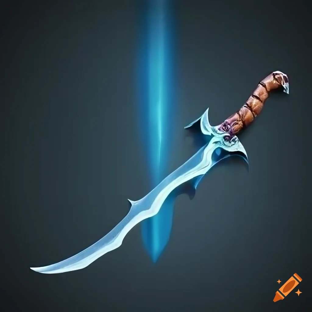 Magical curved sword on Craiyon