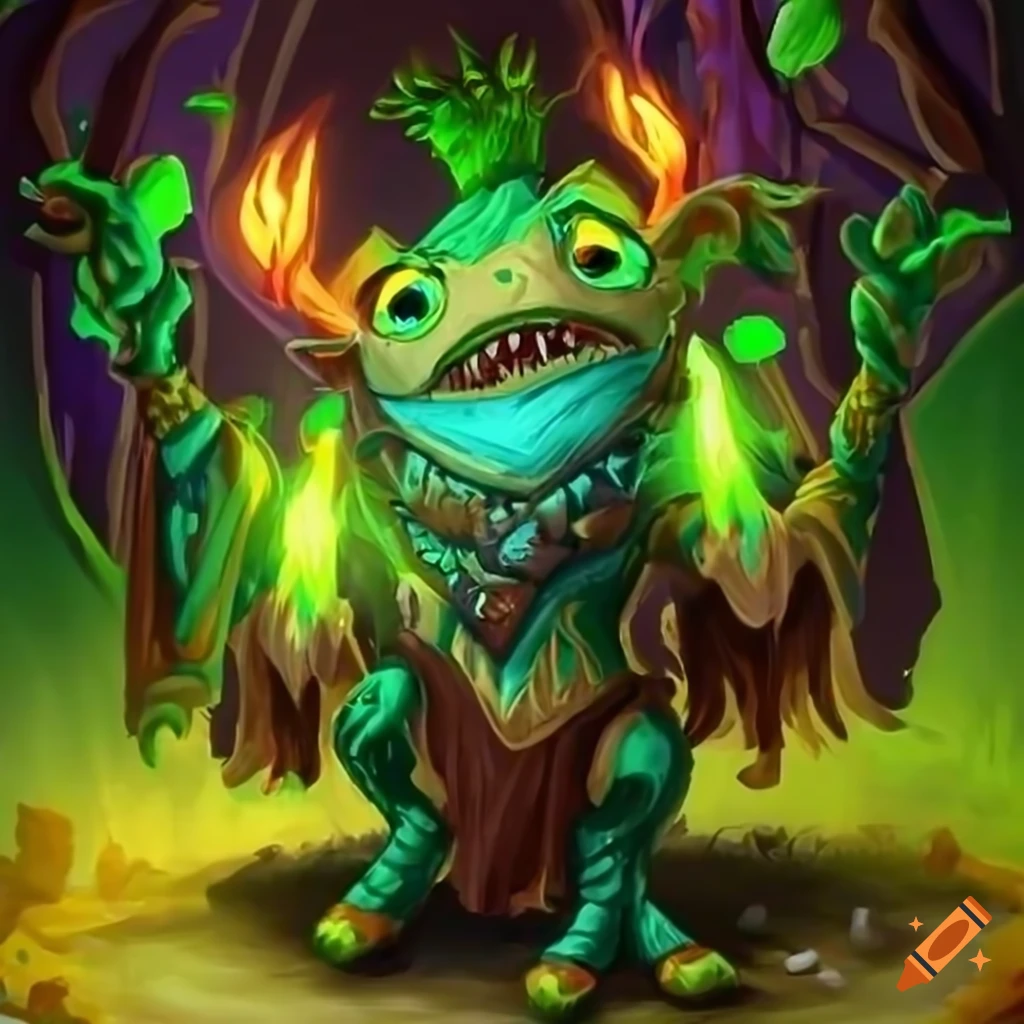 Murloc druid character artwork on Craiyon