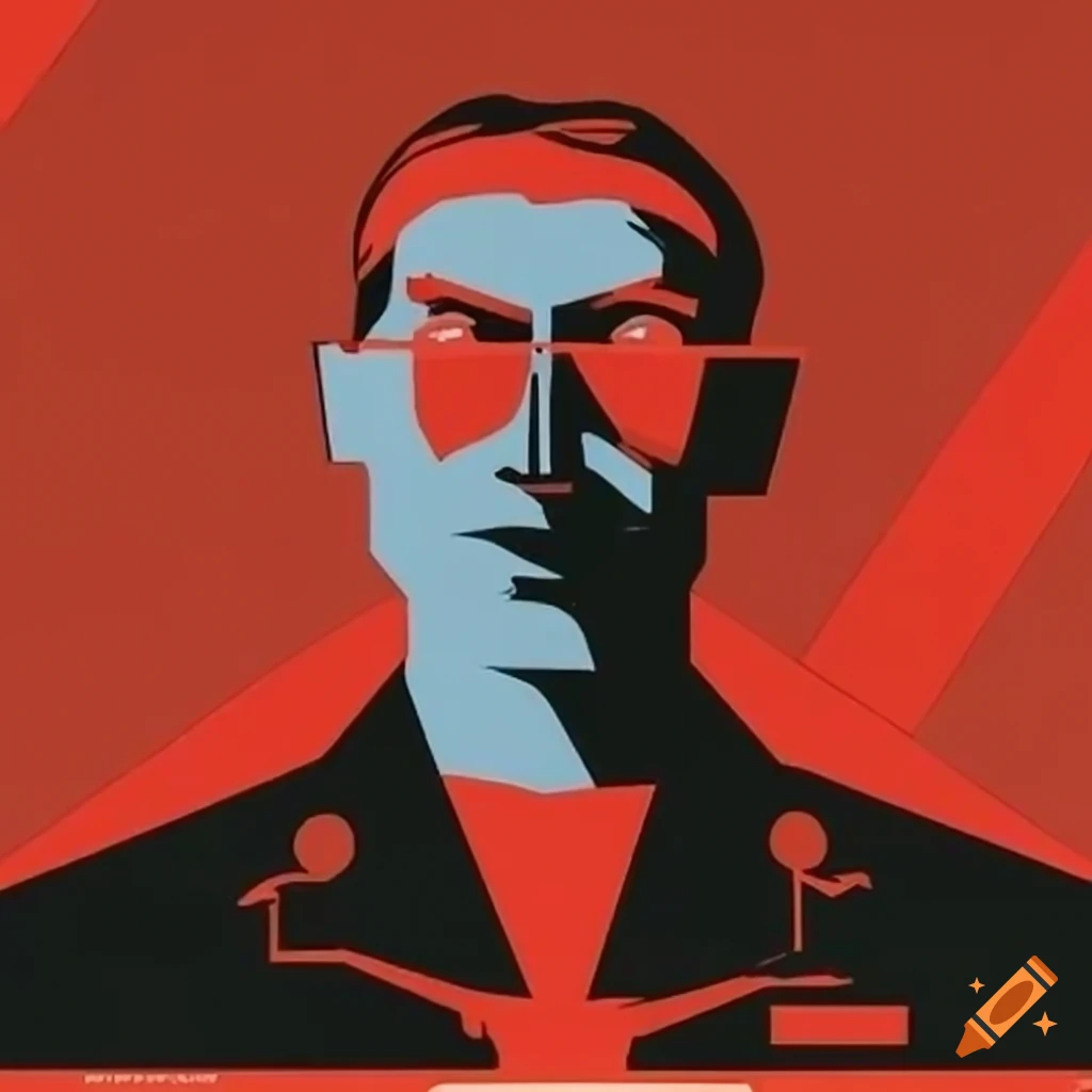 Soviet constructivism worker art on Craiyon