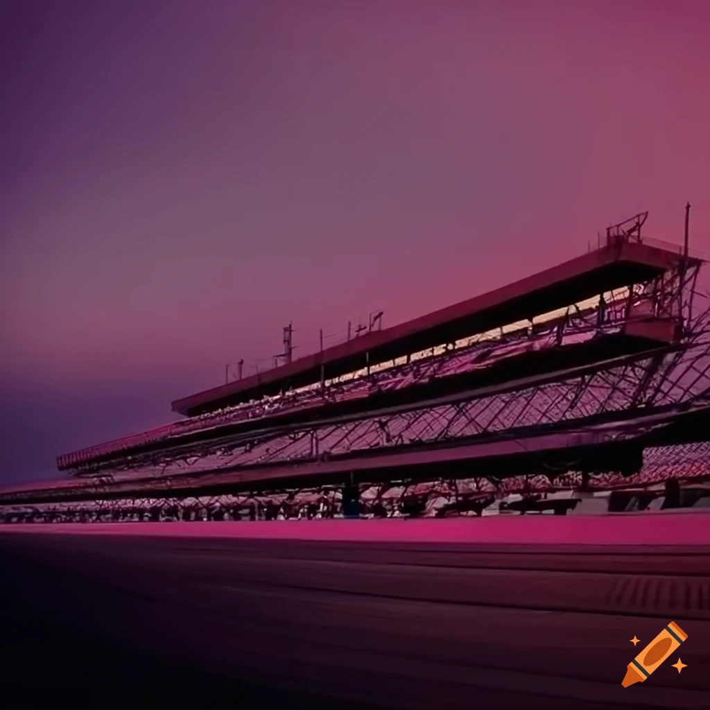 View of pocono raceway grandstand from turn 1 to turn 2 with luxury ...