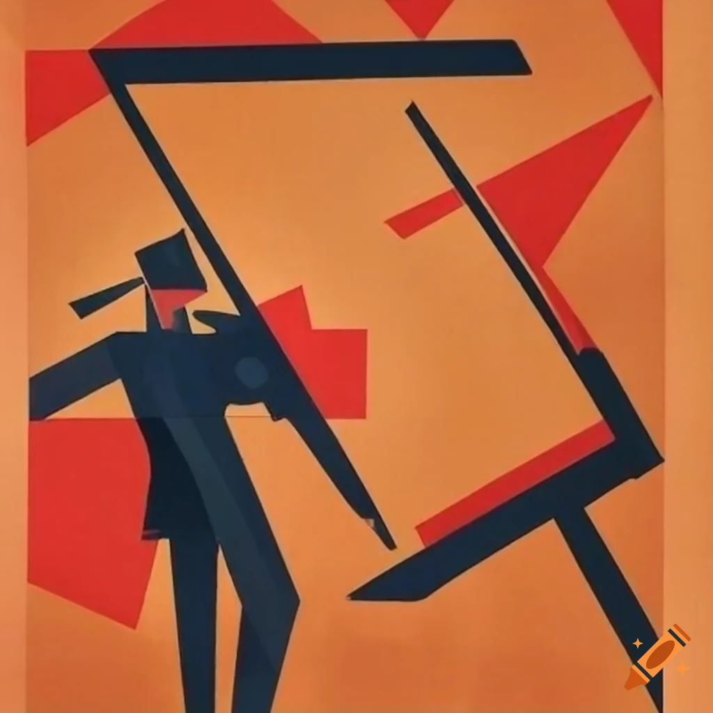 Soviet constructivism worker art on Craiyon