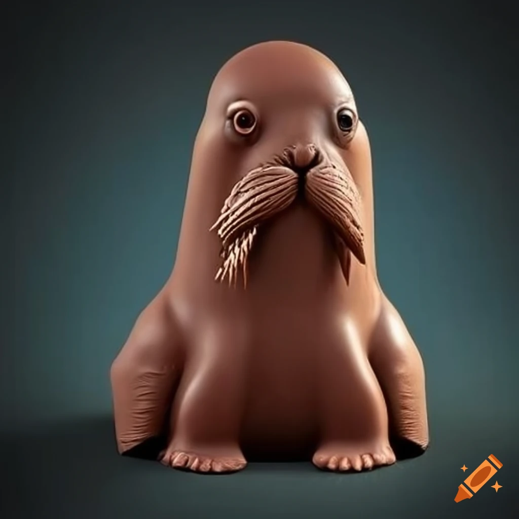 Chocolate walrus with a gothic twist inspired by salvador dali on Craiyon
