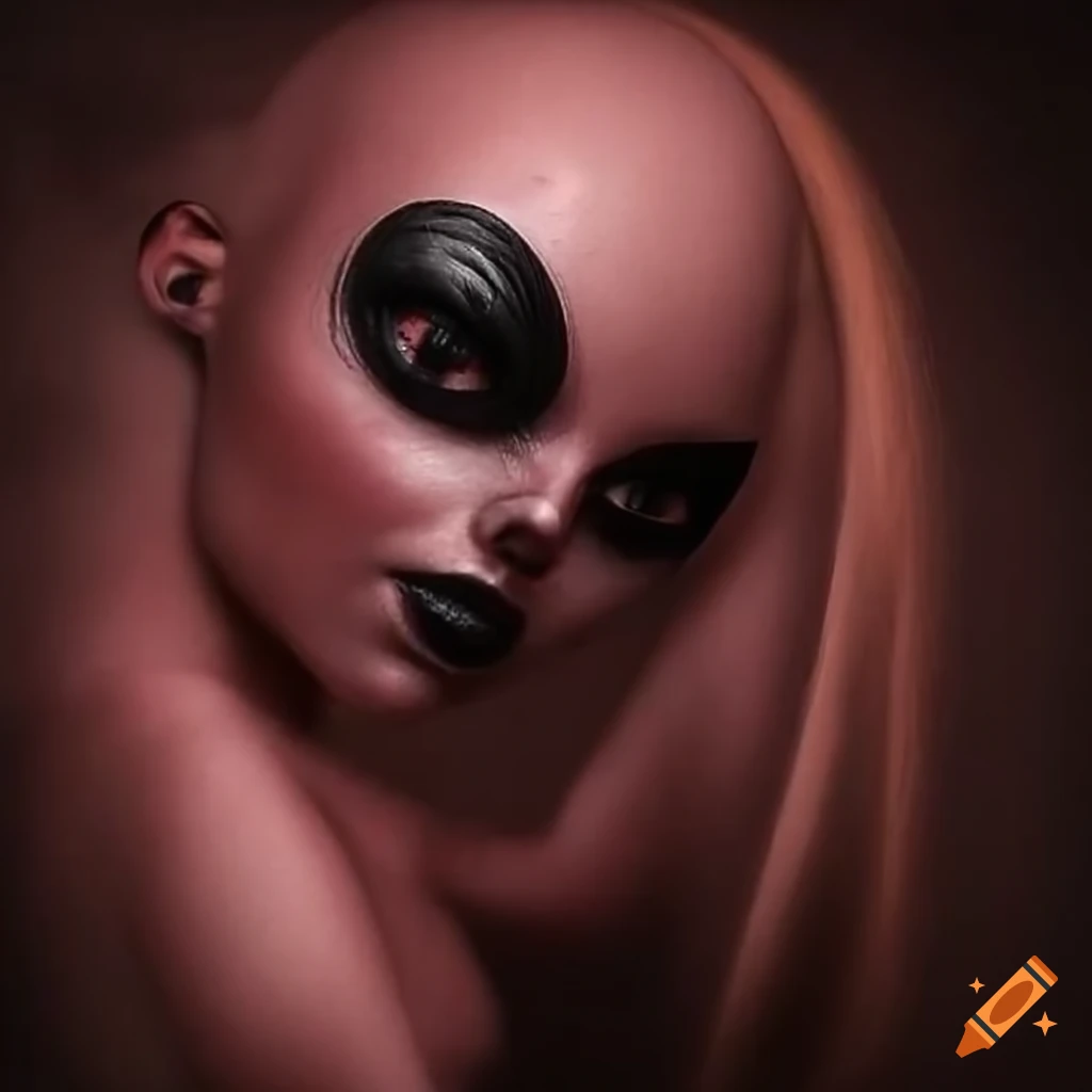 Beautiful alien human hybrid on Craiyon