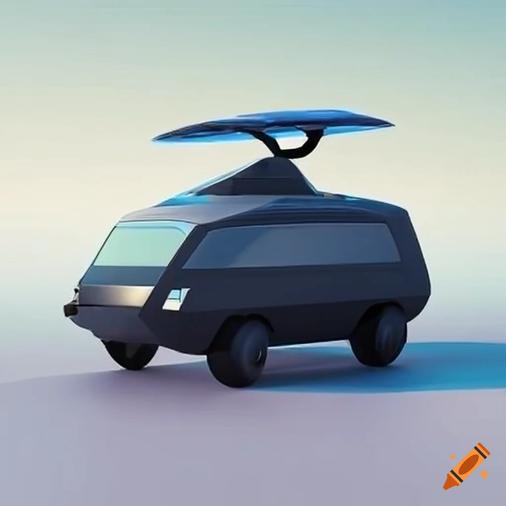 Futuristic solar powered mobile vehicle on Craiyon