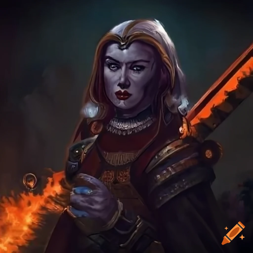 Woman painting a vivid picture of prosperity and conquest on Craiyon