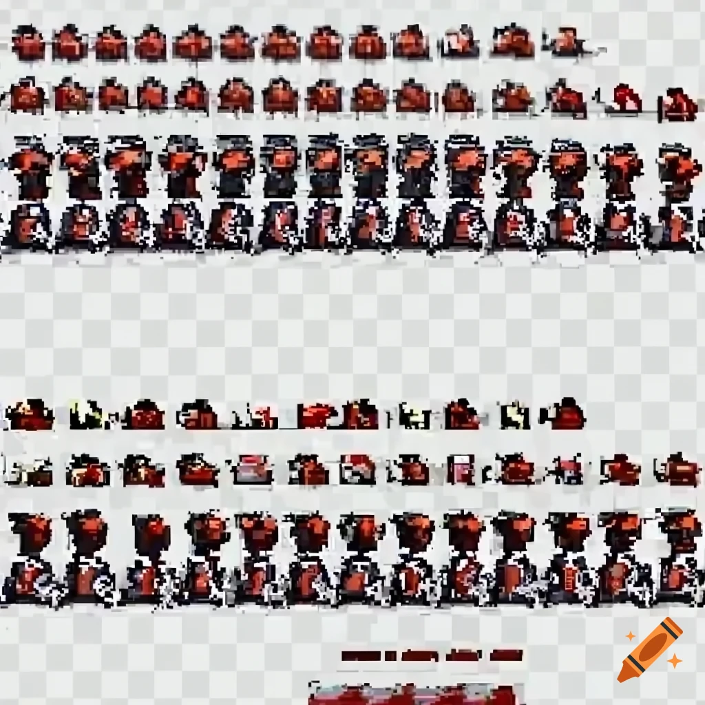 Metroid running sprite sheet animation with 8 frames on Craiyon