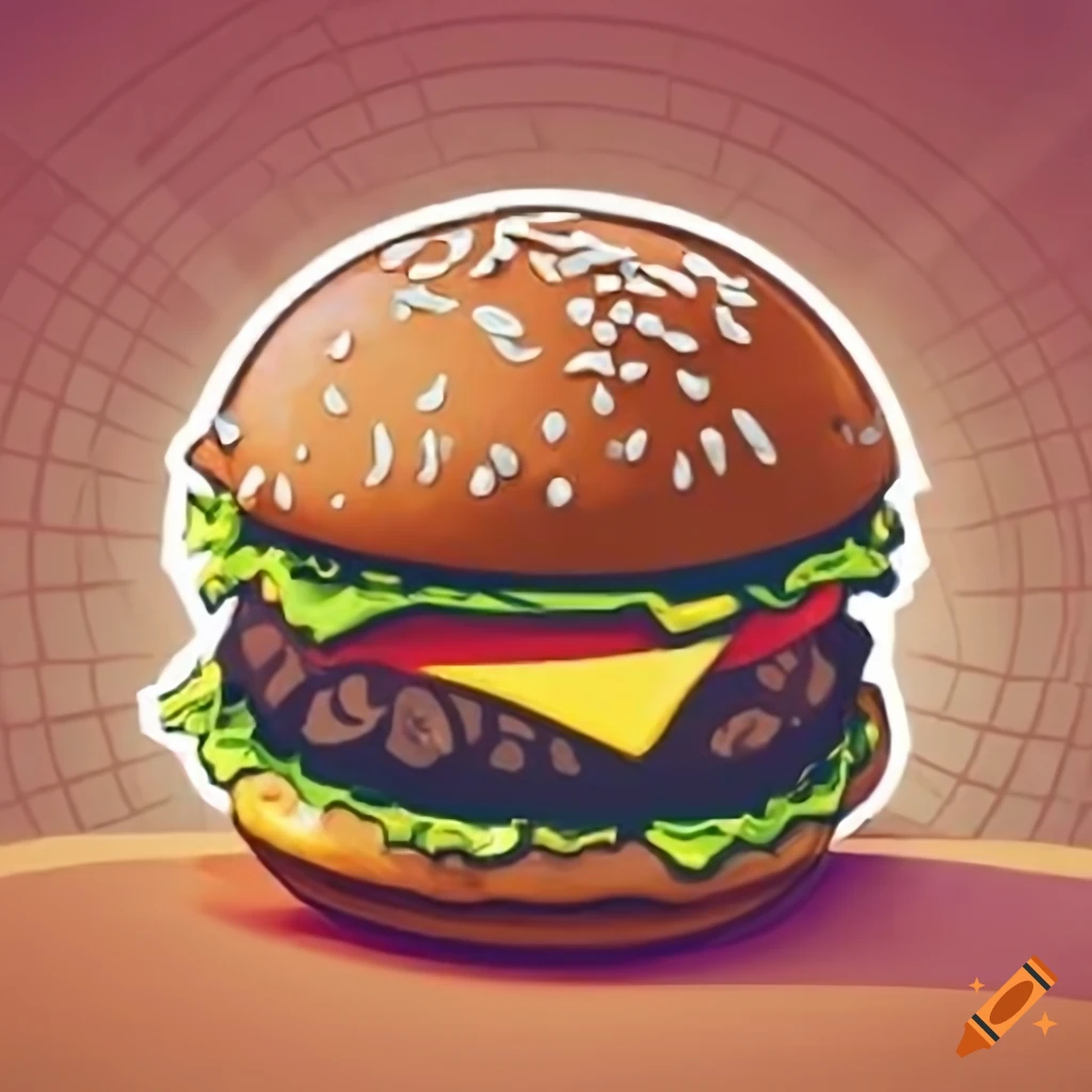 Burger icon in gta v style on Craiyon