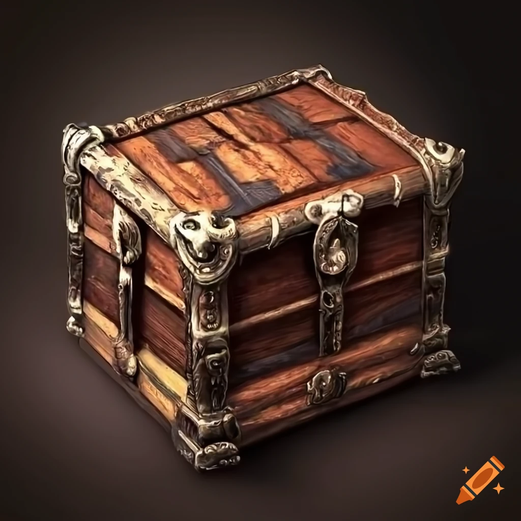 Old fantasy chest on Craiyon