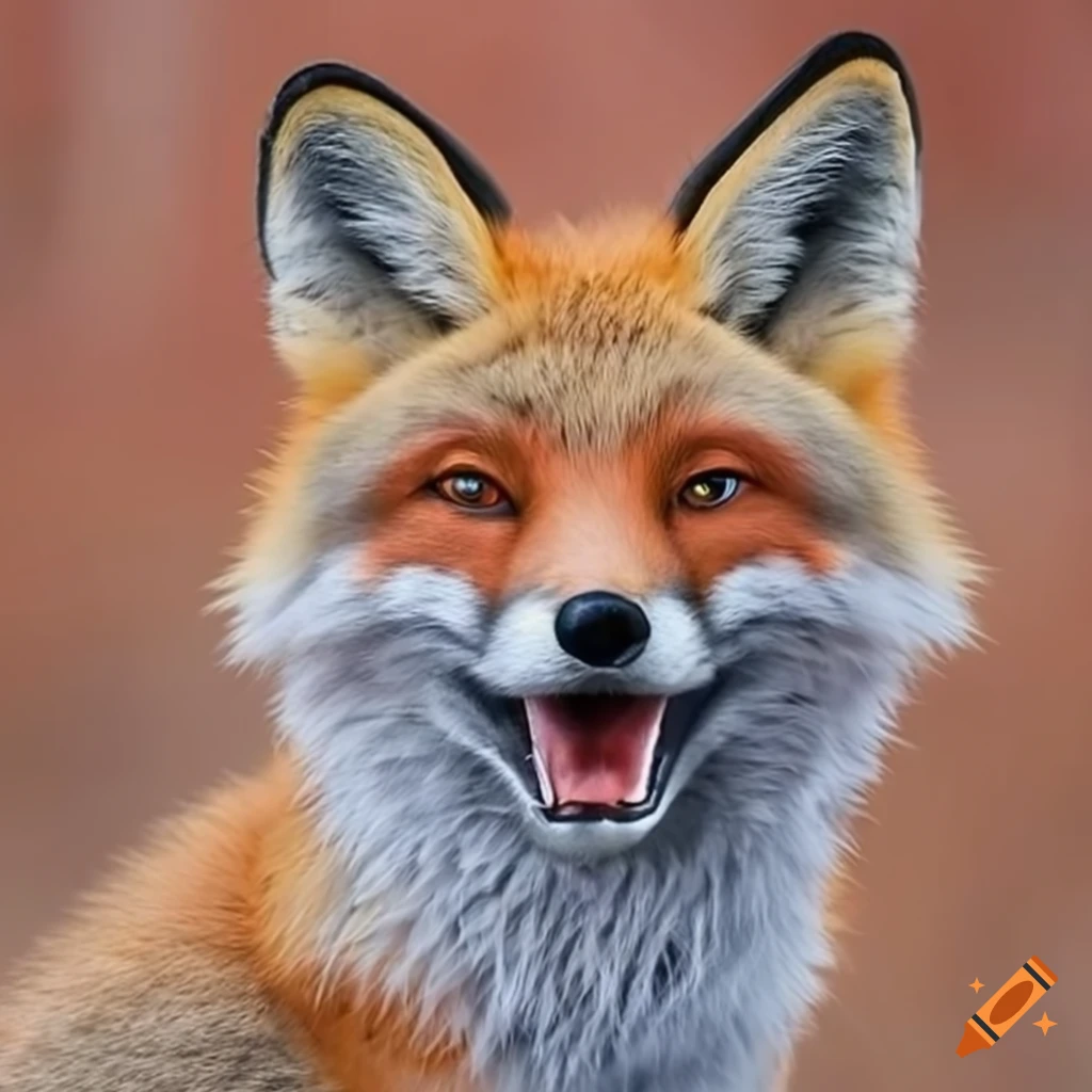 Happy fox on Craiyon