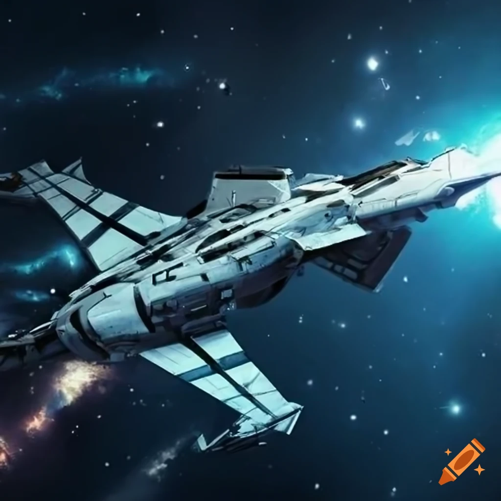 Space fighter spacecraft on Craiyon