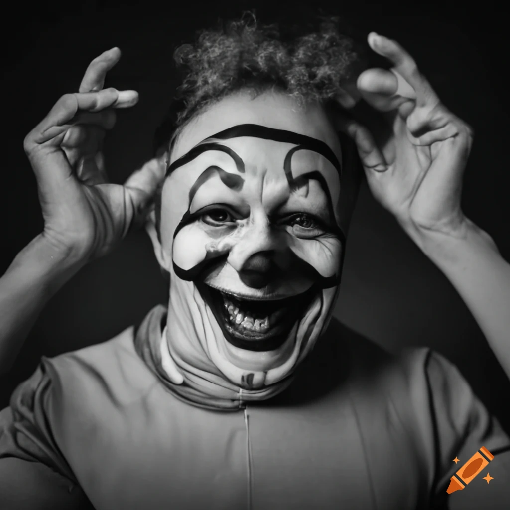 Happy clown with a big smile on Craiyon