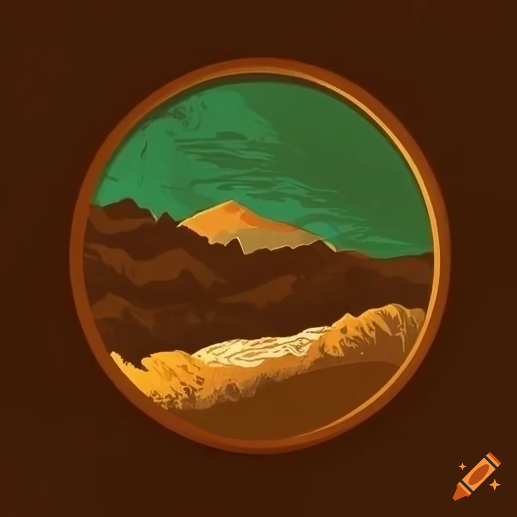 Earthy tones representing the landscape of oregon with state outline ...