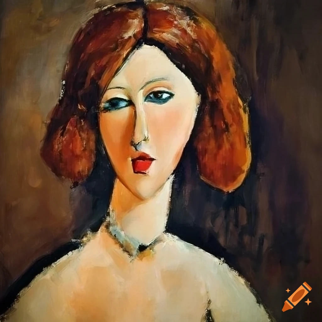 Polish elegant woman inspired by modigliani style on Craiyon