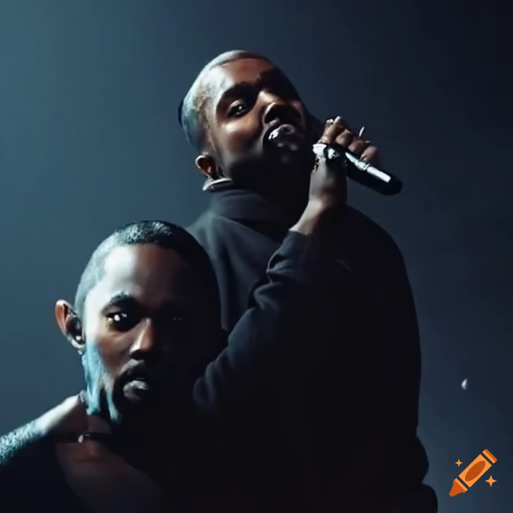 Kanye West And Kendrick Lamar Performing Together On Craiyon