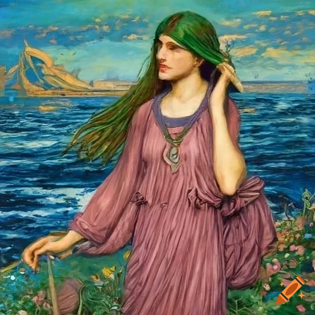 Painting of mythical Ukrainian Nyavka and Irish Selkie with Celtic and ...