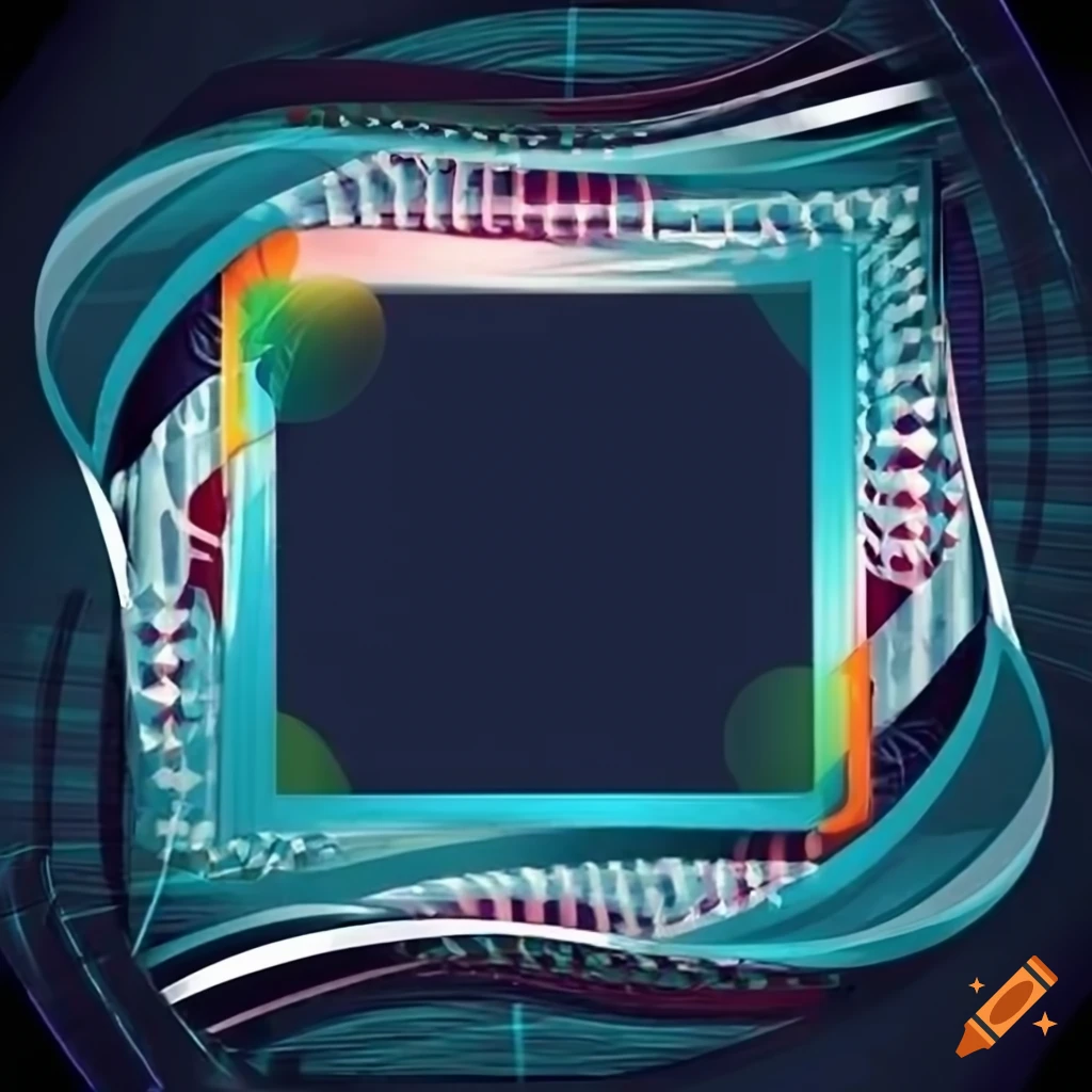 Olympic sports themed 2d square frame border design on Craiyon