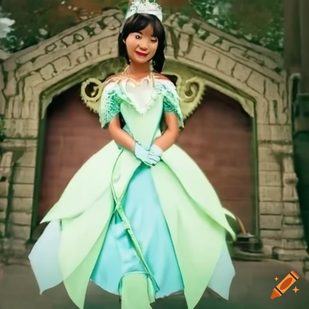 Japan pop star in princess tiana costume on Craiyon