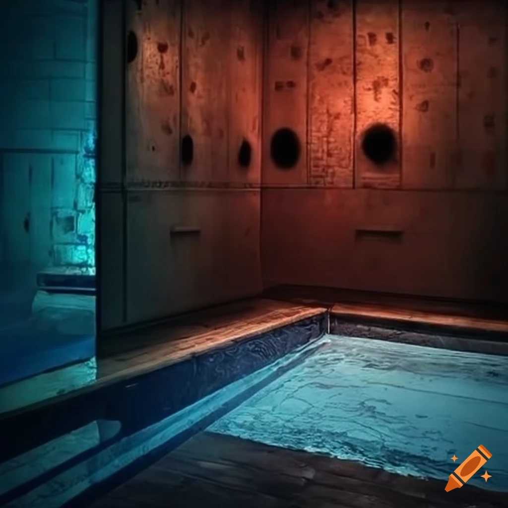 Pool room with a scary realistic vibe on Craiyon