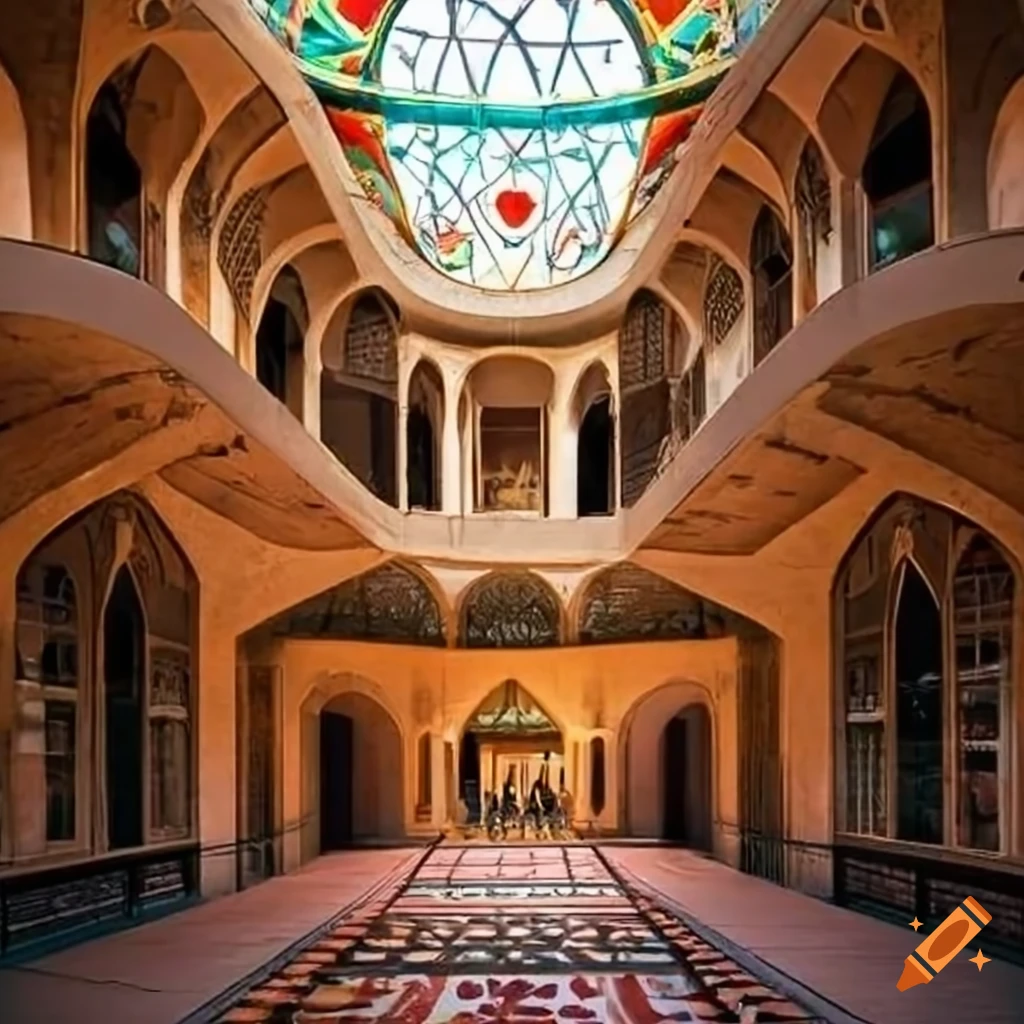 Modern 5-story mall with traditional Iranian shell in historical ...