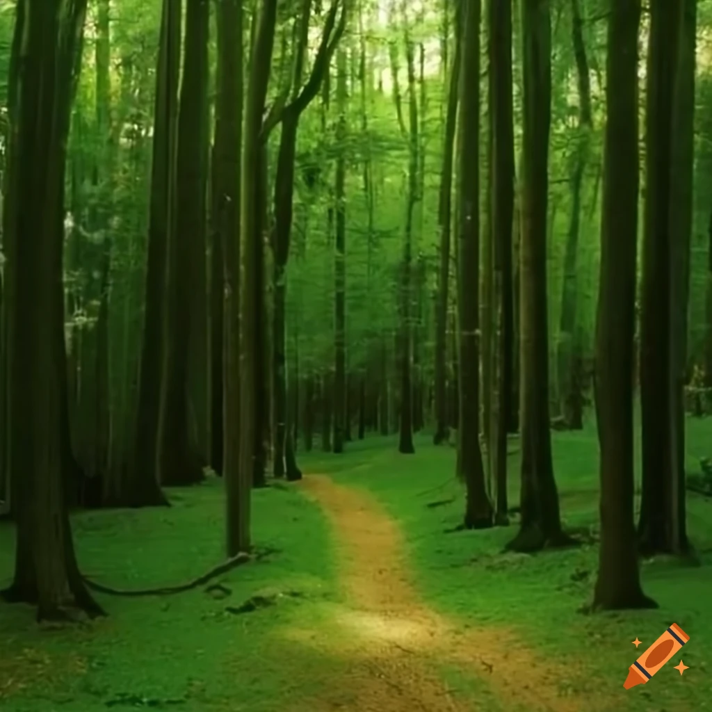 Forest scenery on Craiyon