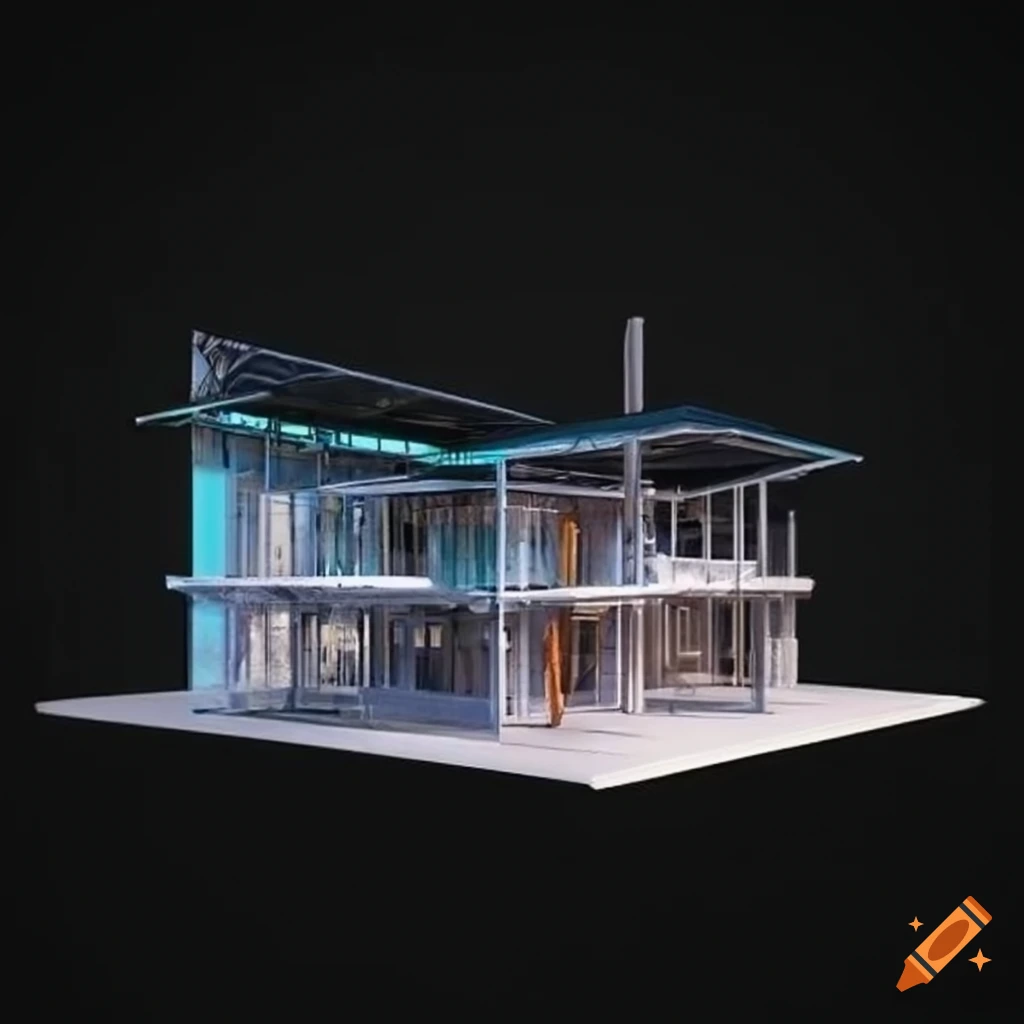 Architectural structure design on Craiyon