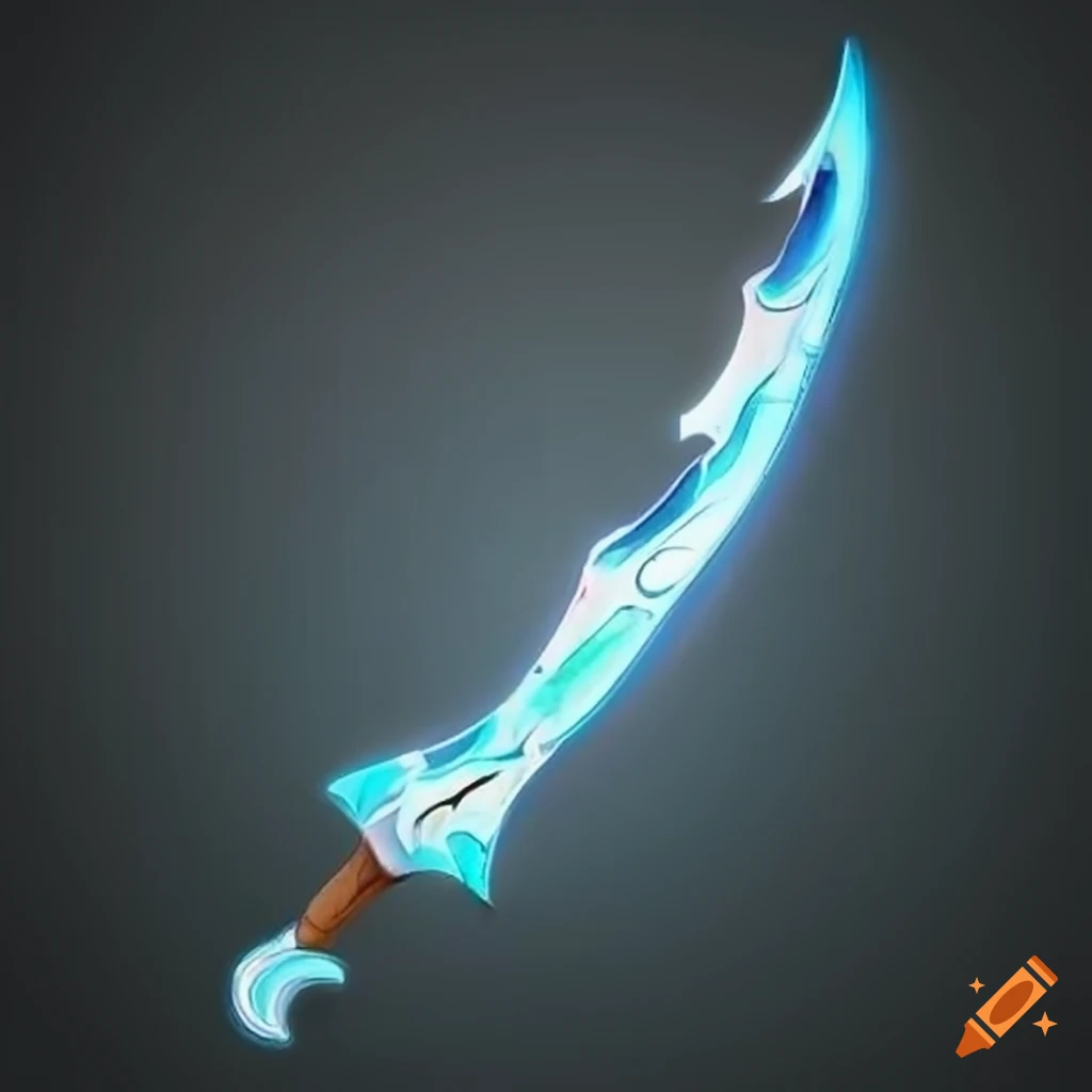 Magic curved sword on Craiyon