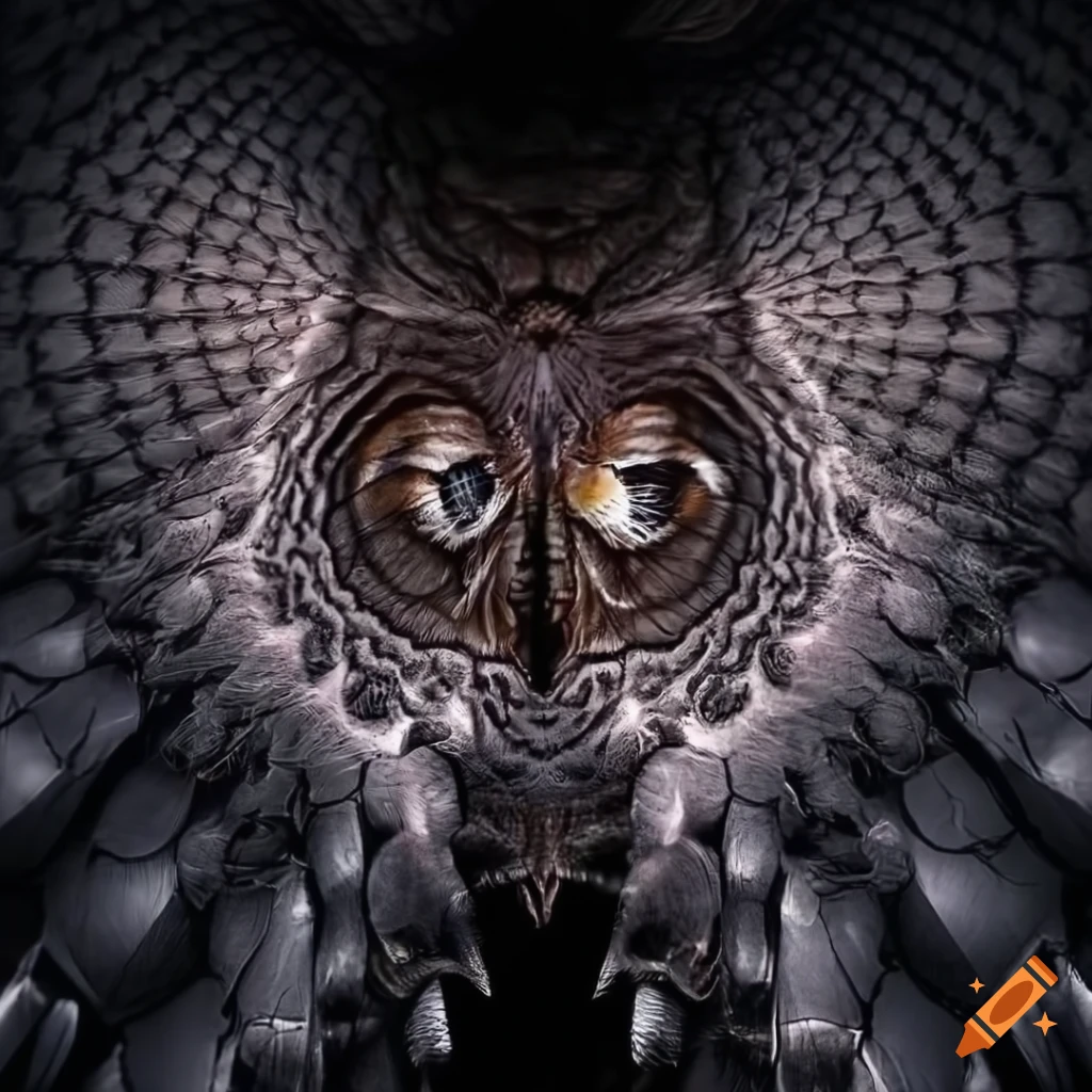 Mecha moth architecture with high definition detail and sharp focus on ...