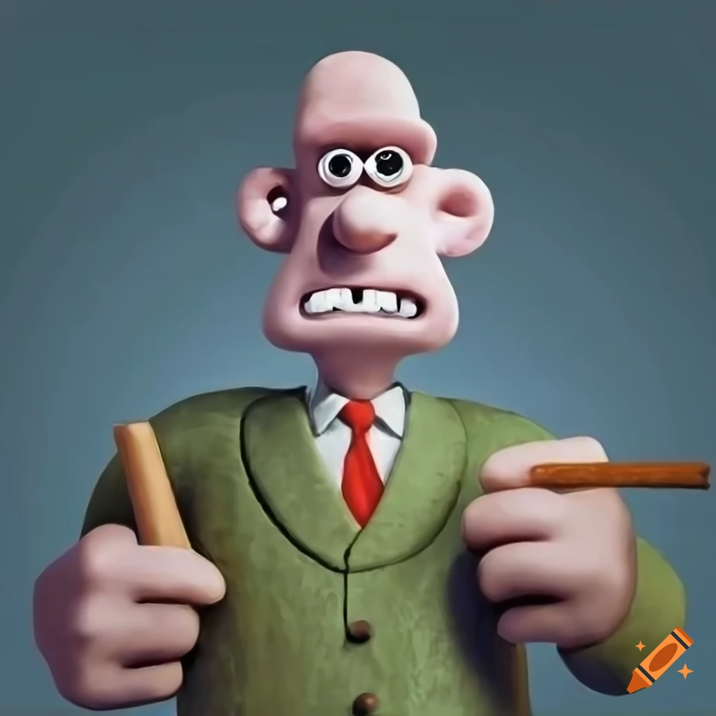 Wallace from wallace and gromit with sunglasses in a realistic city ...