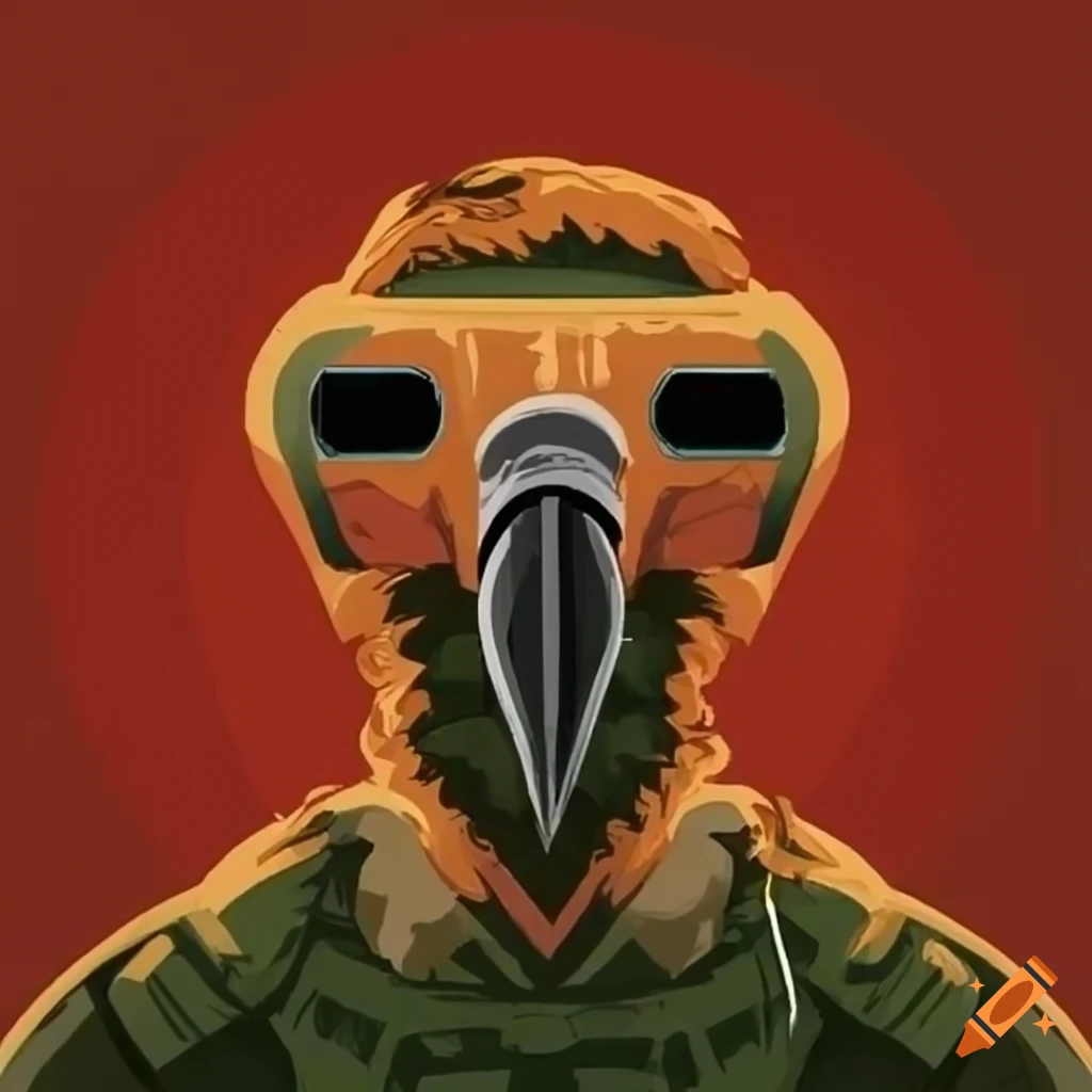 Vulture concept doodle for an army platoon symbol logo on Craiyon