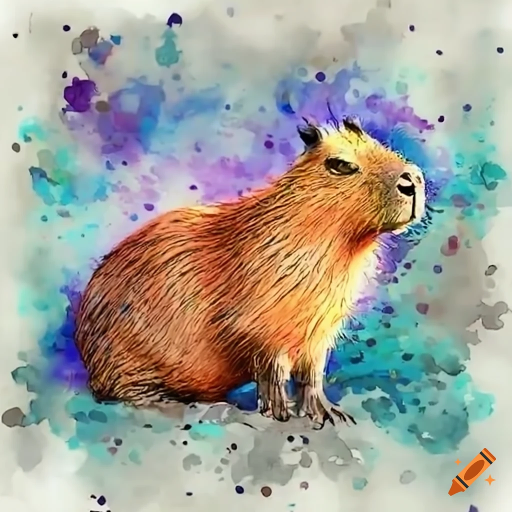 Capybara driving a car on Craiyon